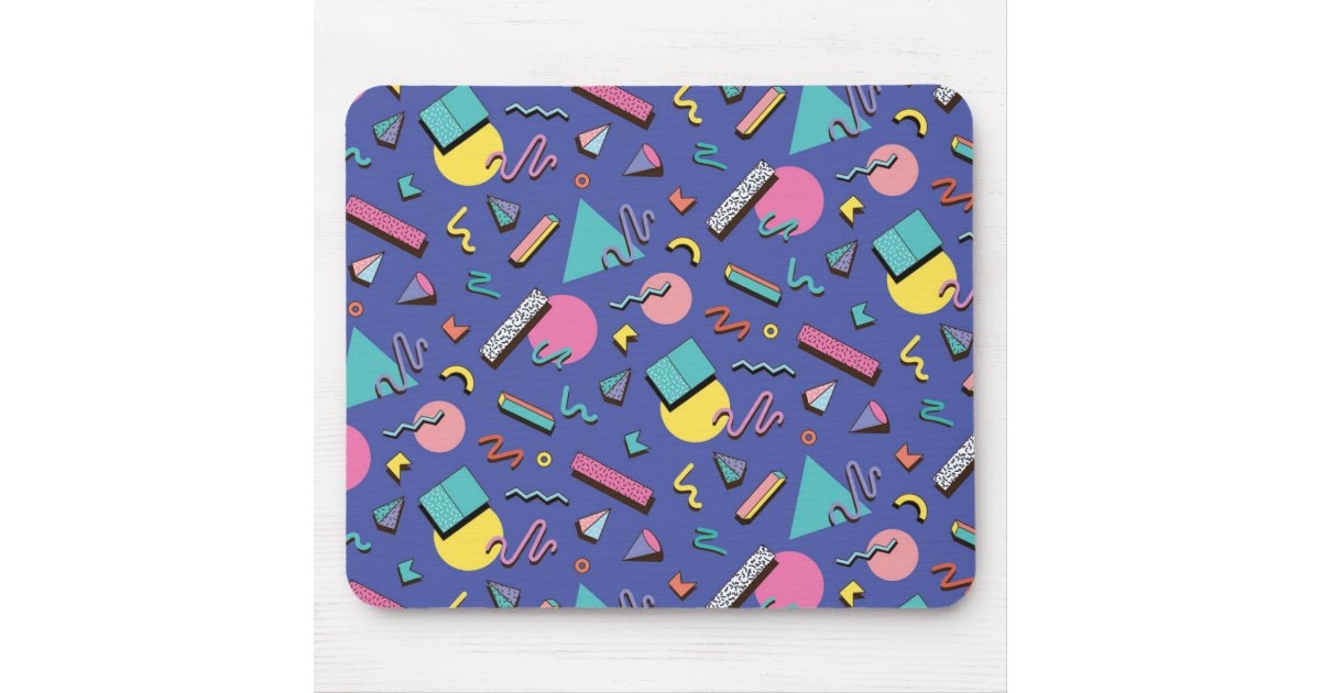 Retro Geometric Pattern Mouse Pad | Zazzle