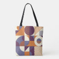 Retro Geometric Pattern Tote Bag | Zazzle