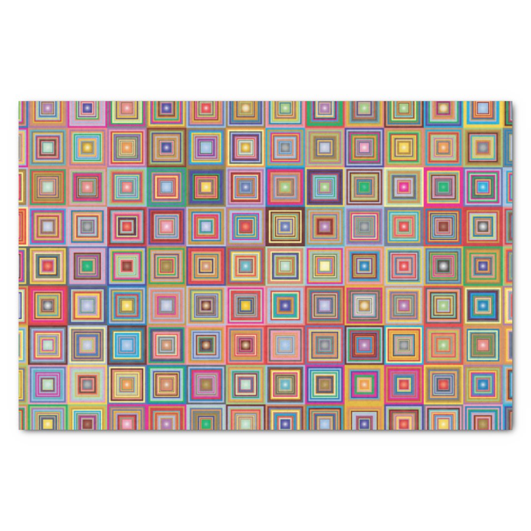 Retro Geometric Tile Pattern Tissue Paper | Zazzle