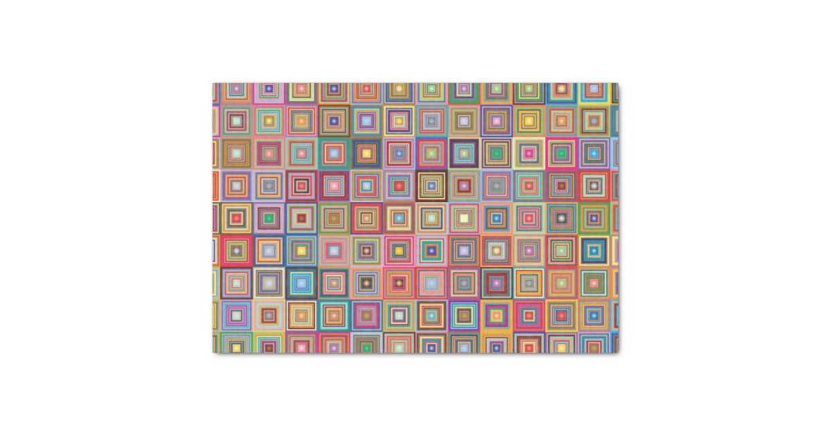 Retro Geometric Tile Pattern Tissue Paper | Zazzle