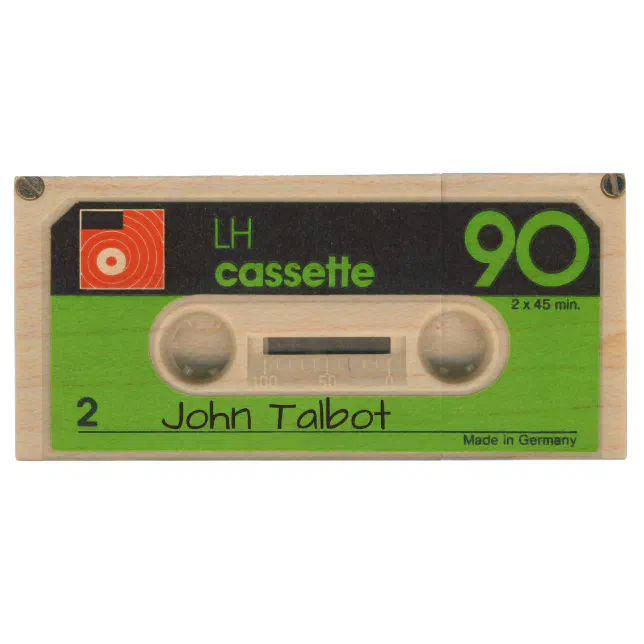 Retro German Audiotape Personalized USB Wood USB Flash Drive | Zazzle