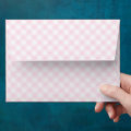 Retro Gingham Light Pink Envelope | Zazzle