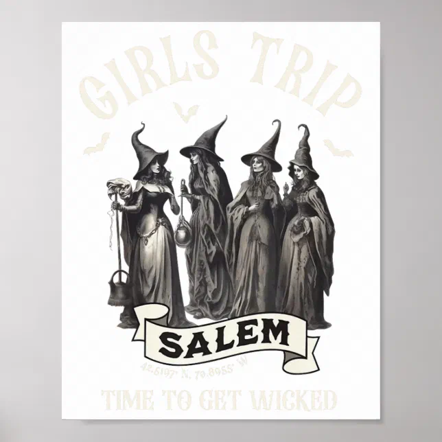 Retro Girls Trip Salem 1692 They Missed One Witch Poster | Zazzle