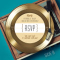 Retro Gold Black Vinyl Record 50th Birthday Party Invitation | Zazzle