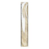 Retro Gold Swirl Liquid Painting Aesthetic Design Ruler | Zazzle
