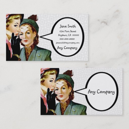 Retro Gossip Business Card | Zazzle
