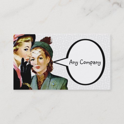 Retro Gossip Business Card | Zazzle