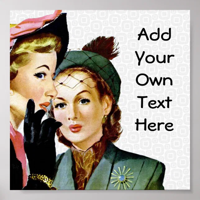 Retro Gossip Poster | Zazzle