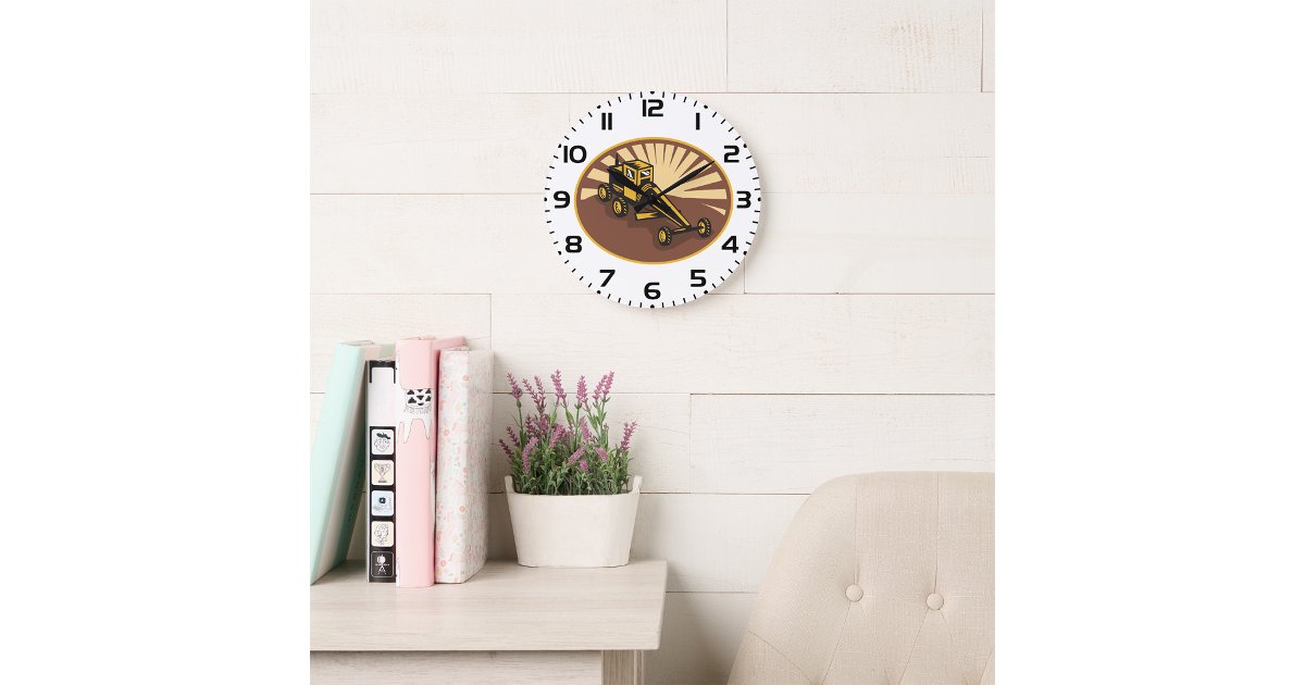 Retro Grader Large Clock | Zazzle