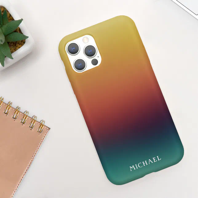 Retro Gradient w/Name Case-Mate Phone Case | Zazzle