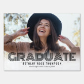Retro Graduate Photo Graduation Sign | Zazzle