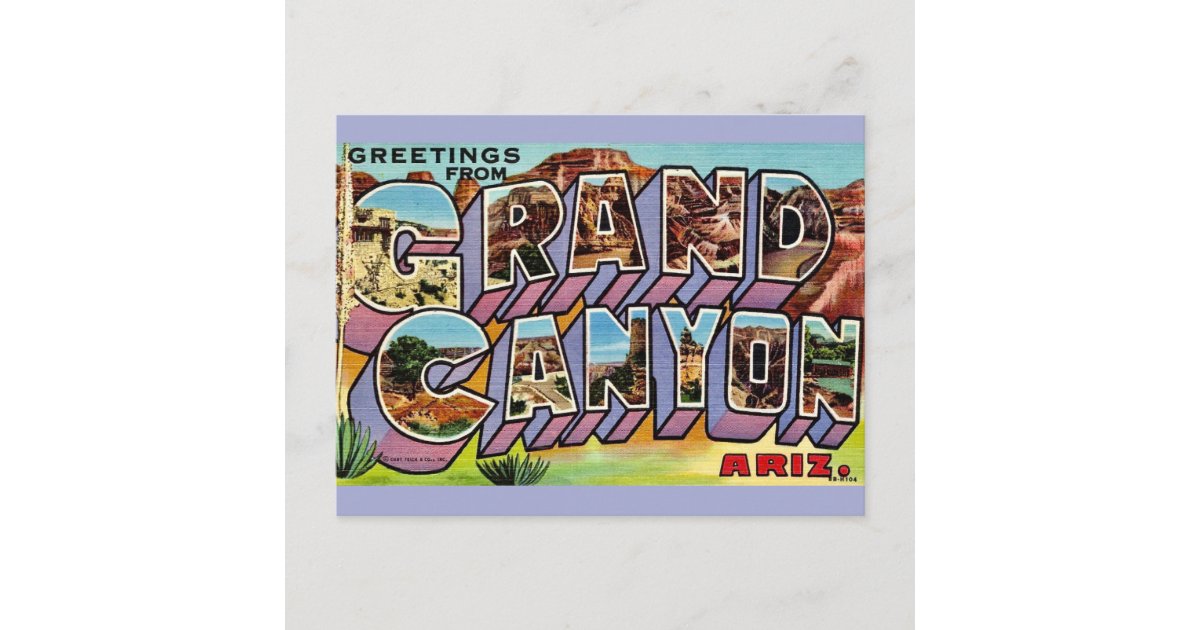 Retro Grand Canyon Postcard | Zazzle