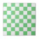 Retro Green Checkered Pattern Ceramic Tile | Zazzle