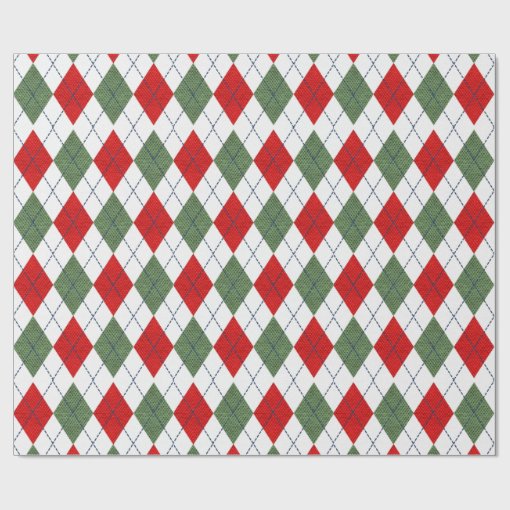Retro Green Red Christmas New Year Tartan Plaid Wrapping Paper | Zazzle