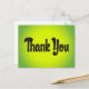 Retro Green Thank You Ombre Lime Postcard | Zazzle