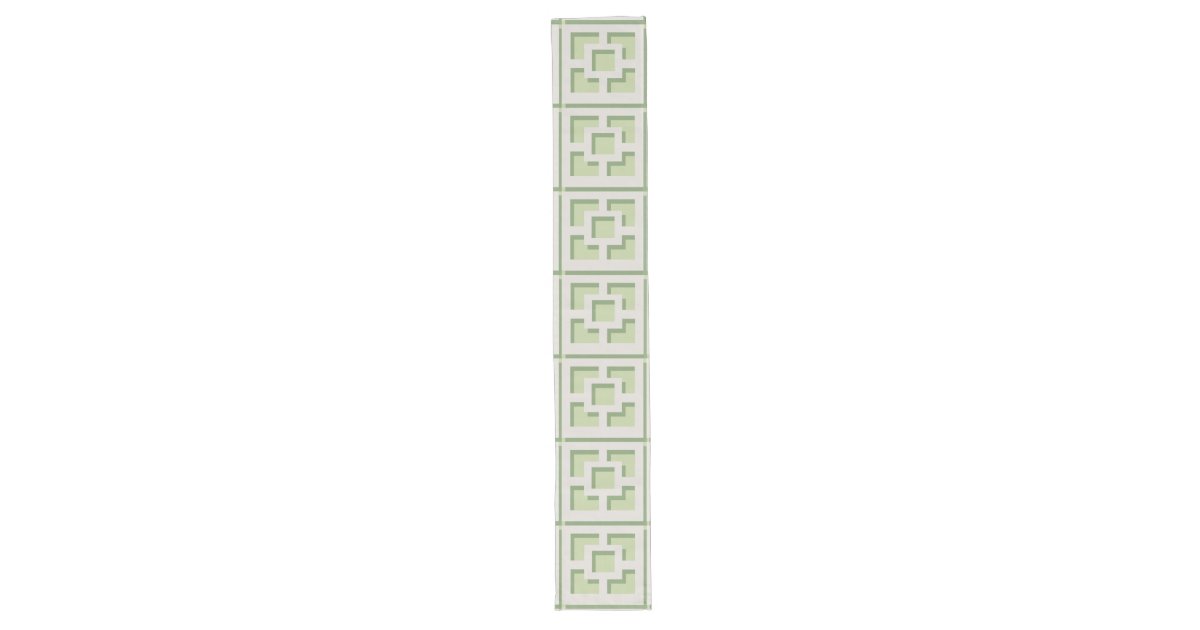 Retro Green Trellis Table Runner | Zazzle