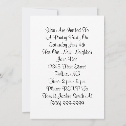 Retro Grocery Shopping Pantry Party Stock Kitchen Invitation | Zazzle