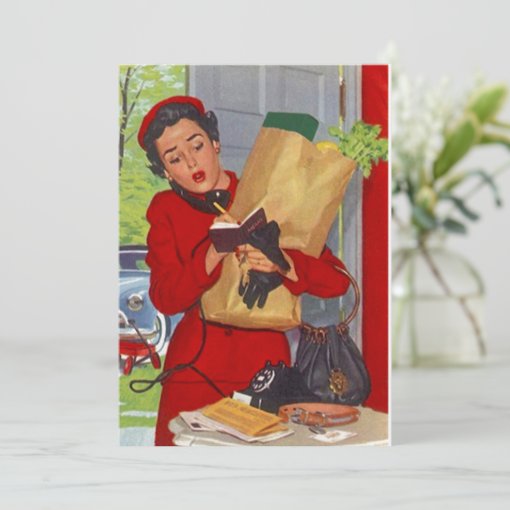 Retro Grocery Shopping Pantry Party Stock Kitchen Invitation | Zazzle