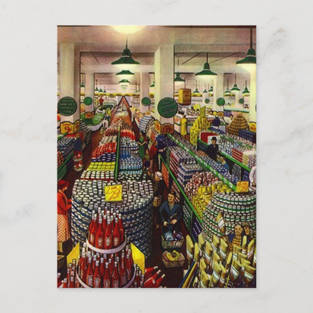 Retro Grocery Store Coupon Clipper's Gifts Gift Postcard | Zazzle