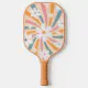 Retro Groovy Colorful Sunshine Daisy Floral Hippie Pickleball Paddle ...