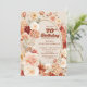 Retro groovy copper burgundy blush 70th birthday invitation | Zazzle