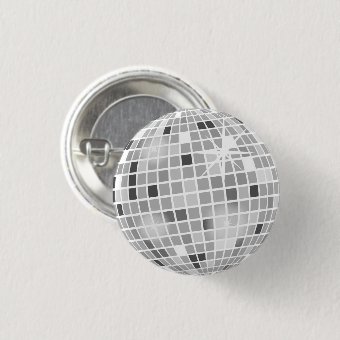 Retro GROOVY Disco Ball Bridal Shower Button | Zazzle