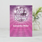 Retro Groovy Disco Party Photo Graduation Invitation | Zazzle