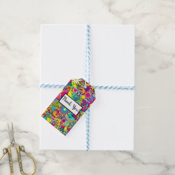 Retro Groovy FUN 60's Sixties Love Birthday Party Gift Tags | Zazzle
