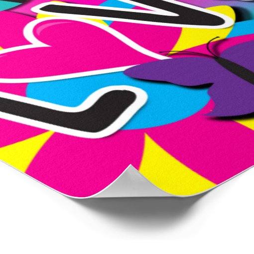 Retro Groovy FUN 60's Sixties Love Birthday Party Poster | Zazzle