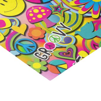 Retro Groovy FUN 60's Sixties Love Birthday Party Tissue Paper | Zazzle