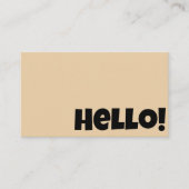 Retro Groovy Neutral Cream Gold QR Code Hello Boho Business Card | Zazzle