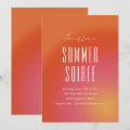 Retro Groovy Orange Fun Summer Soiree Party Invitation | Zazzle