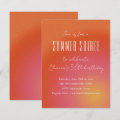 Retro Groovy Orange Summer Soiree Birthday Party Invitation | Zazzle