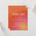Retro Groovy Orange Summer Soiree Birthday Party Invitation | Zazzle