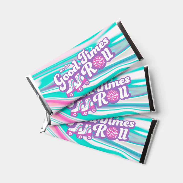 Retro Groovy Roller Disco Party Hershey Bar Favors | Zazzle