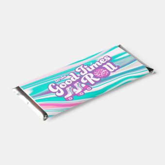 Retro Groovy Roller Disco Party Hershey Bar Favors | Zazzle