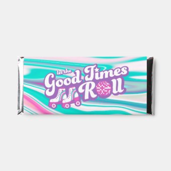 Retro Groovy Roller Disco Party Hershey Bar Favors | Zazzle