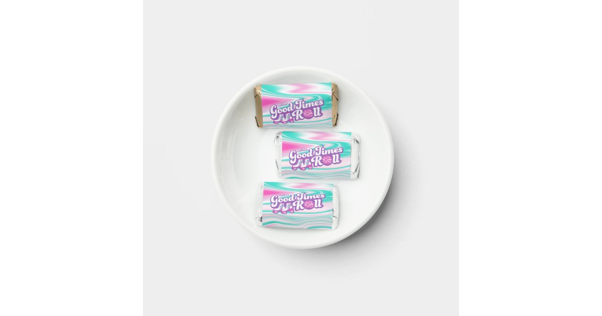 Retro Groovy Roller Disco Party Hershey's Miniatures | Zazzle