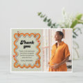 Retro Groovy Shes Ready to Pop Sage Green Thank You Card | Zazzle