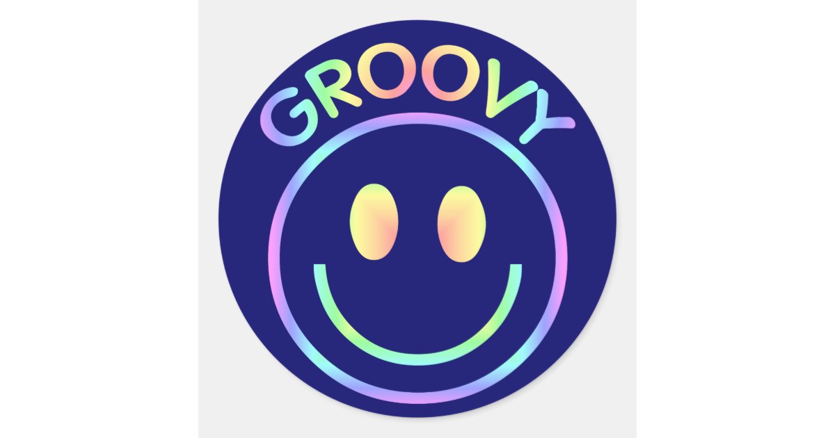 Retro Groovy Stickers | Zazzle