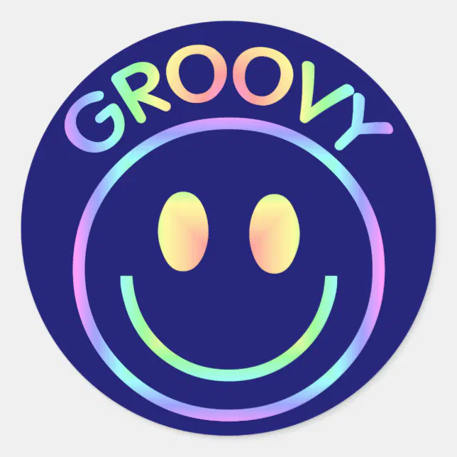 Retro Groovy Stickers | Zazzle