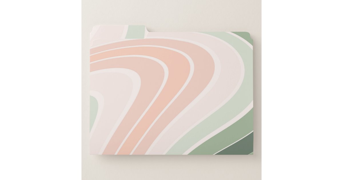 Retro Groovy Wavy Pattern File Folder | Zazzle