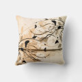 Retro Grunge Heart of Leaves American MoJo Pill Throw Pillow | Zazzle