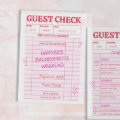 Retro Guest Check Doodle Whimsical Bachelorette Invitation | Zazzle