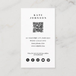 Retro Hairdresser Barber Beauty Salon QR Code Business Card | Zazzle