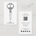 Retro Hairdresser Barber Beauty Salon QR Code Business Card | Zazzle