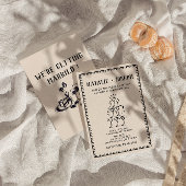 Retro Hand Drawn Champagne Tower Old Money Wedding Invitation | Zazzle