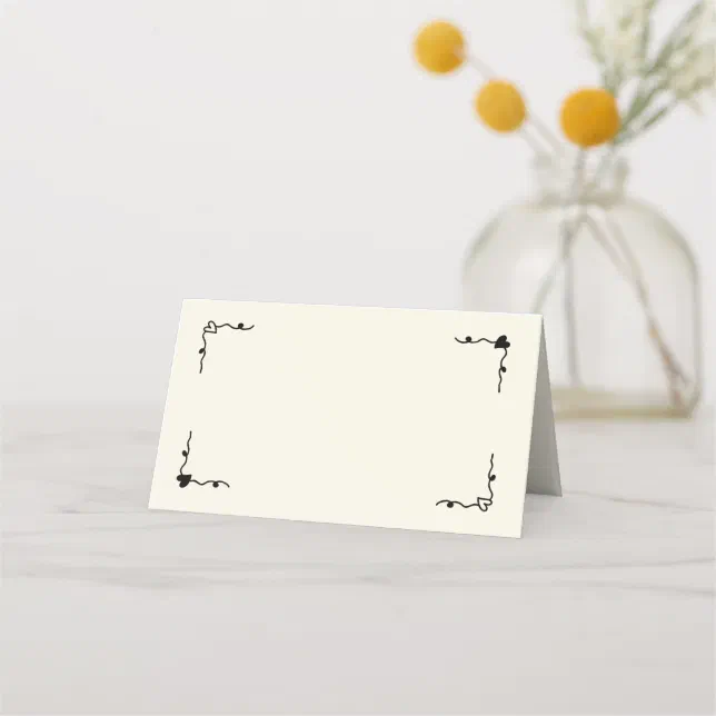Retro Handwritten Whimsical Place Card | Zazzle