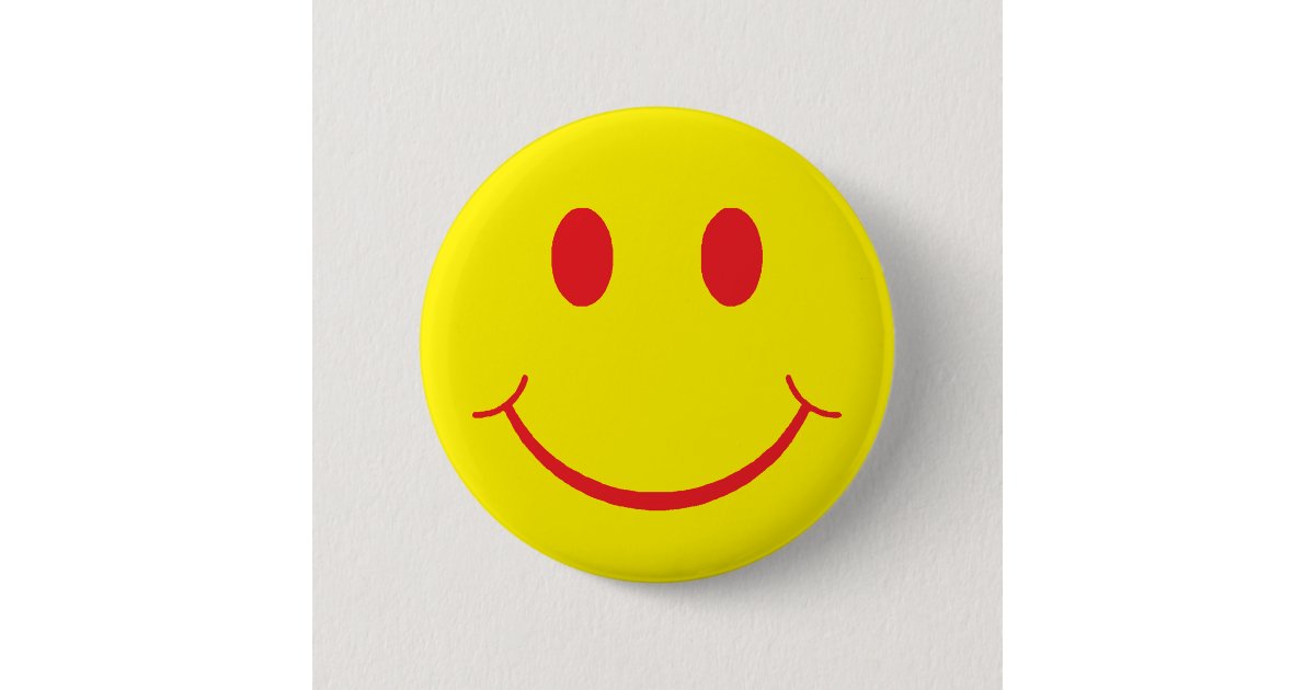 Retro Happy Face Button | Zazzle