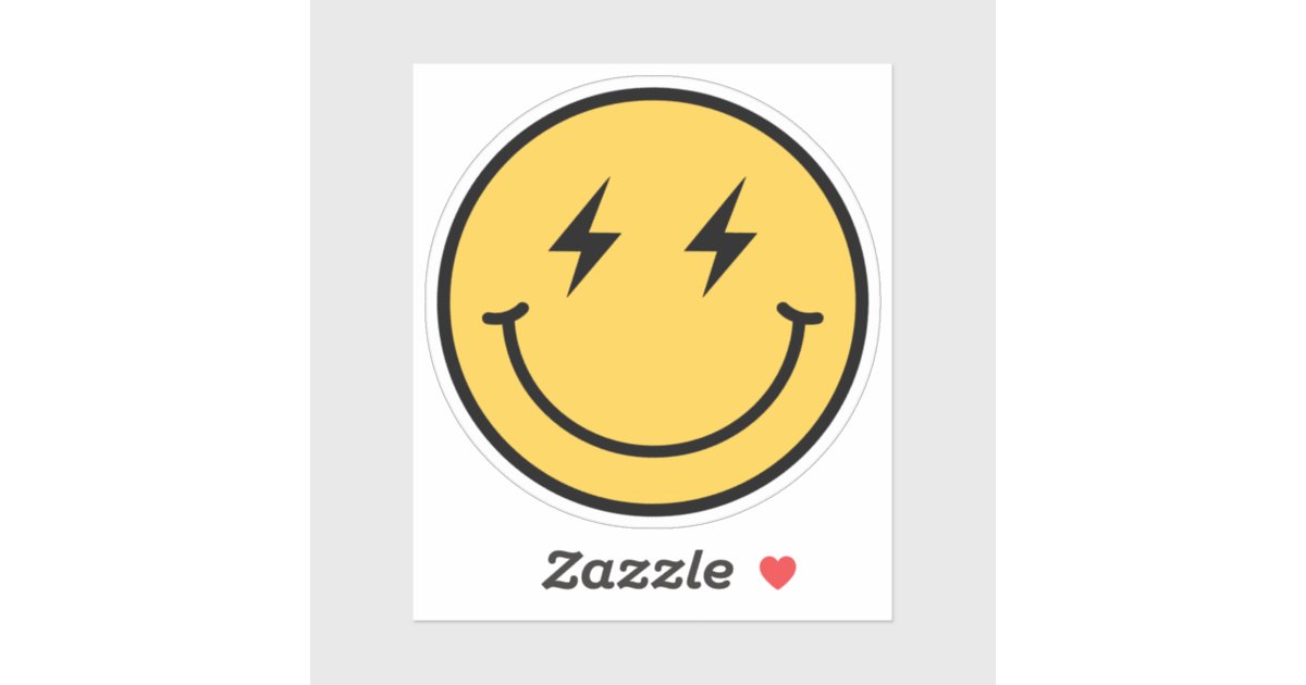Retro Happy Face Sticker | Zazzle
